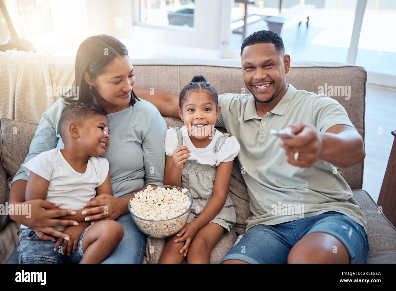 Children watch love in tv hi-res stock photography and images - Alamy