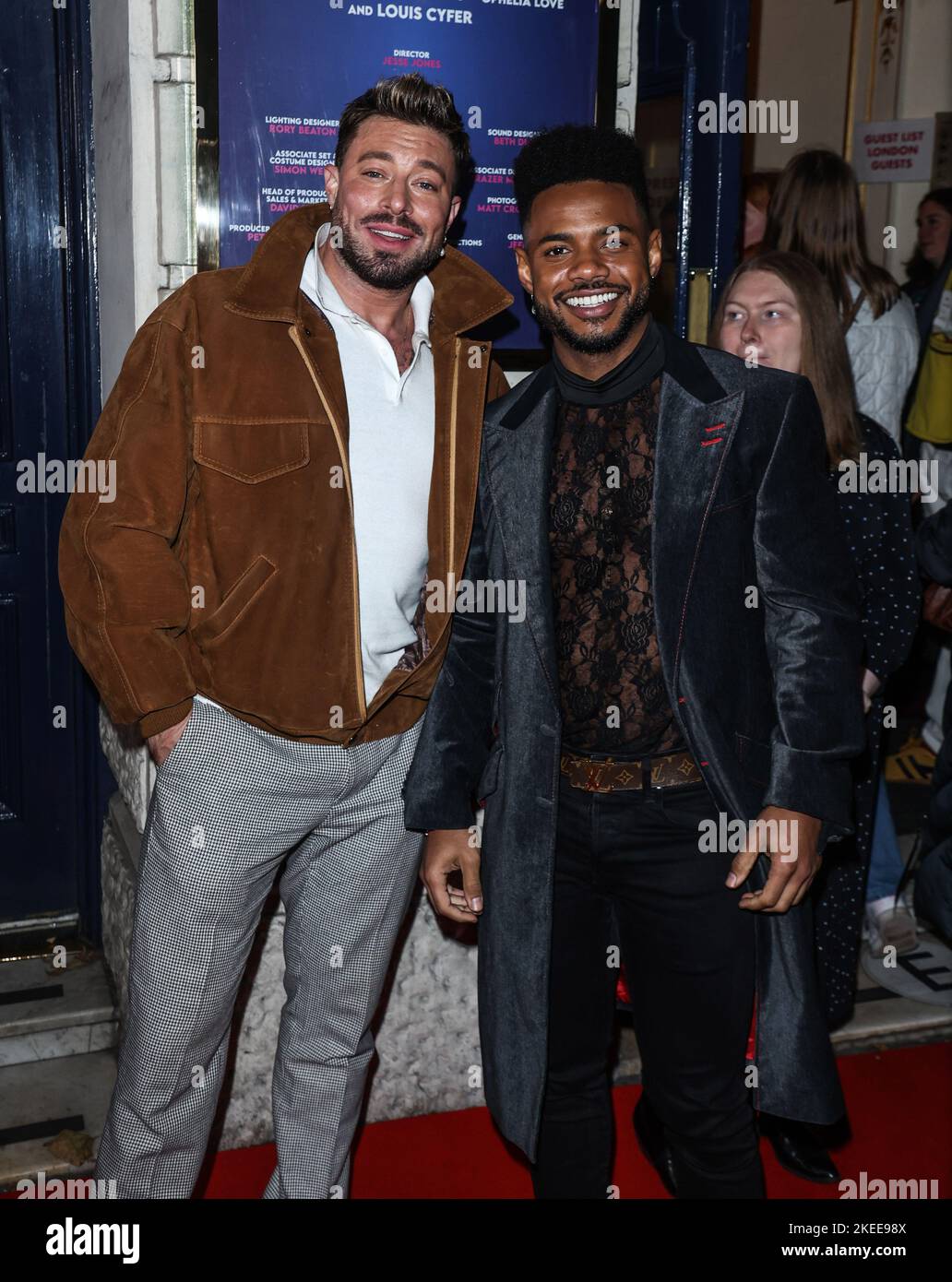 Duncan James and Rodrigo Reis attend the press night for "Death Drop ...