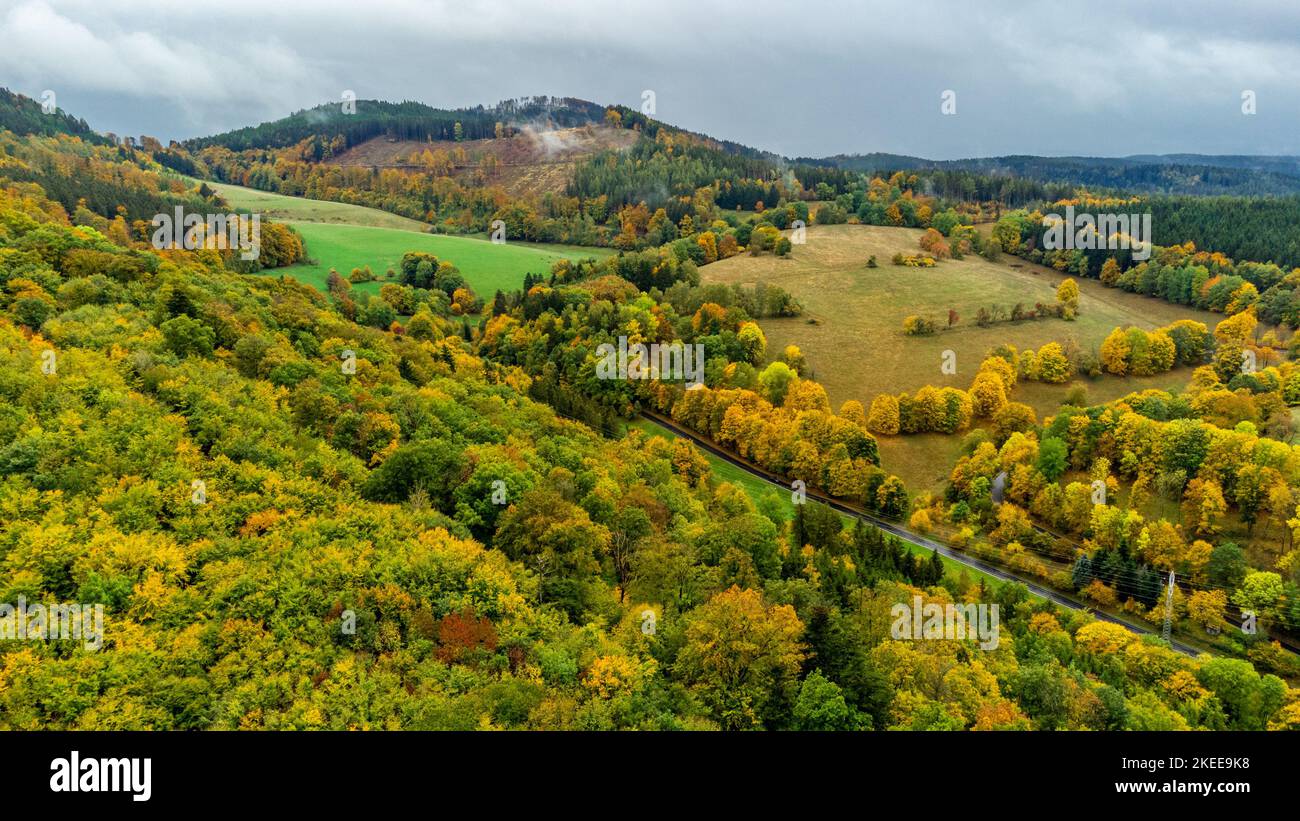 Small autumn walk through the beautiful park landscape near Bad ...