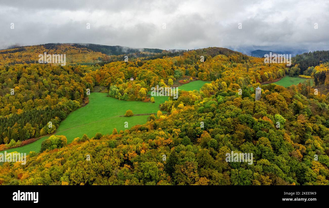 Small autumn walk through the beautiful park landscape near Bad ...