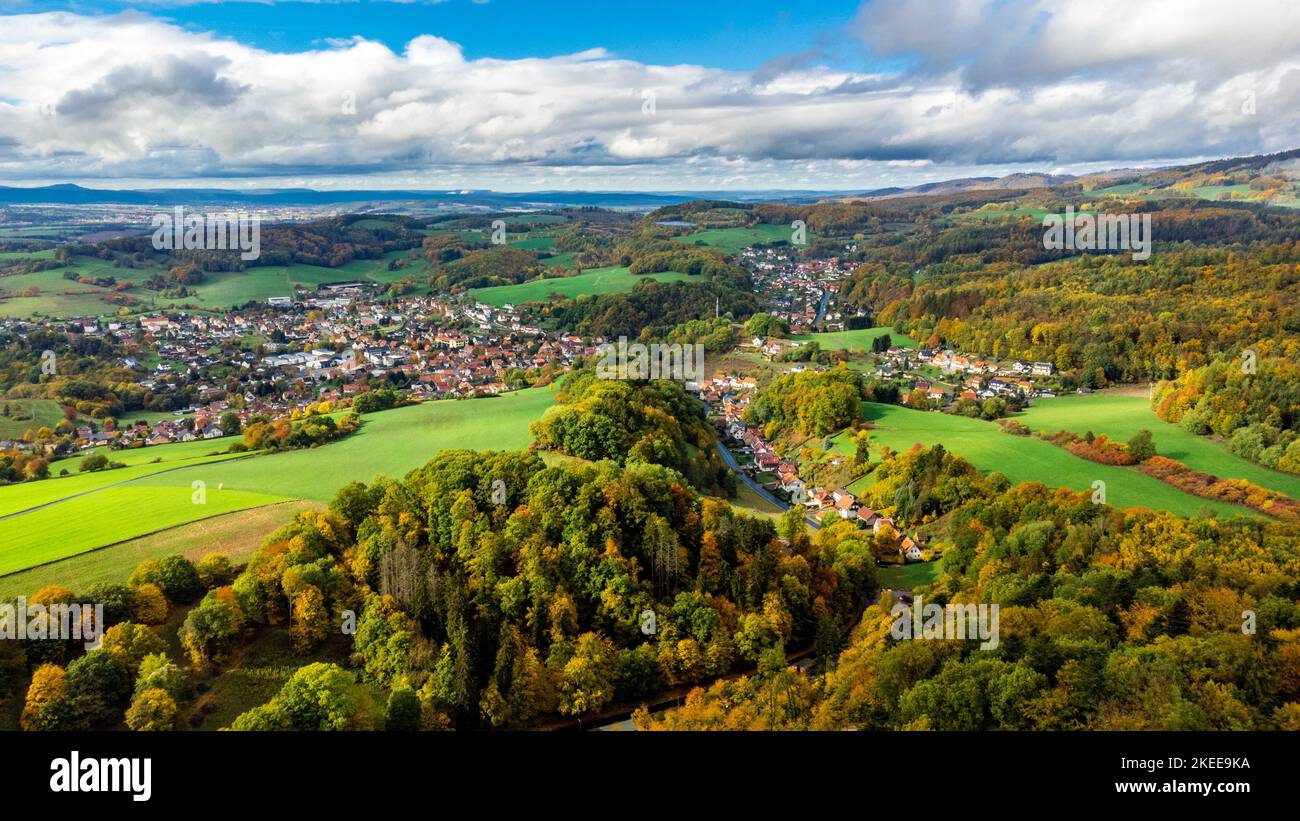 Small autumn walk through the beautiful park landscape near Bad ...