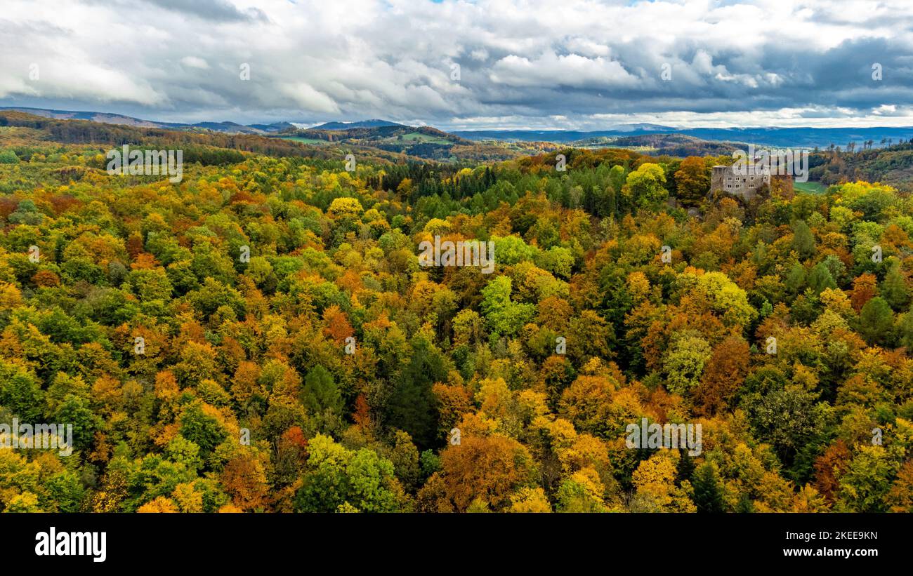 Small autumn walk through the beautiful park landscape near Bad ...