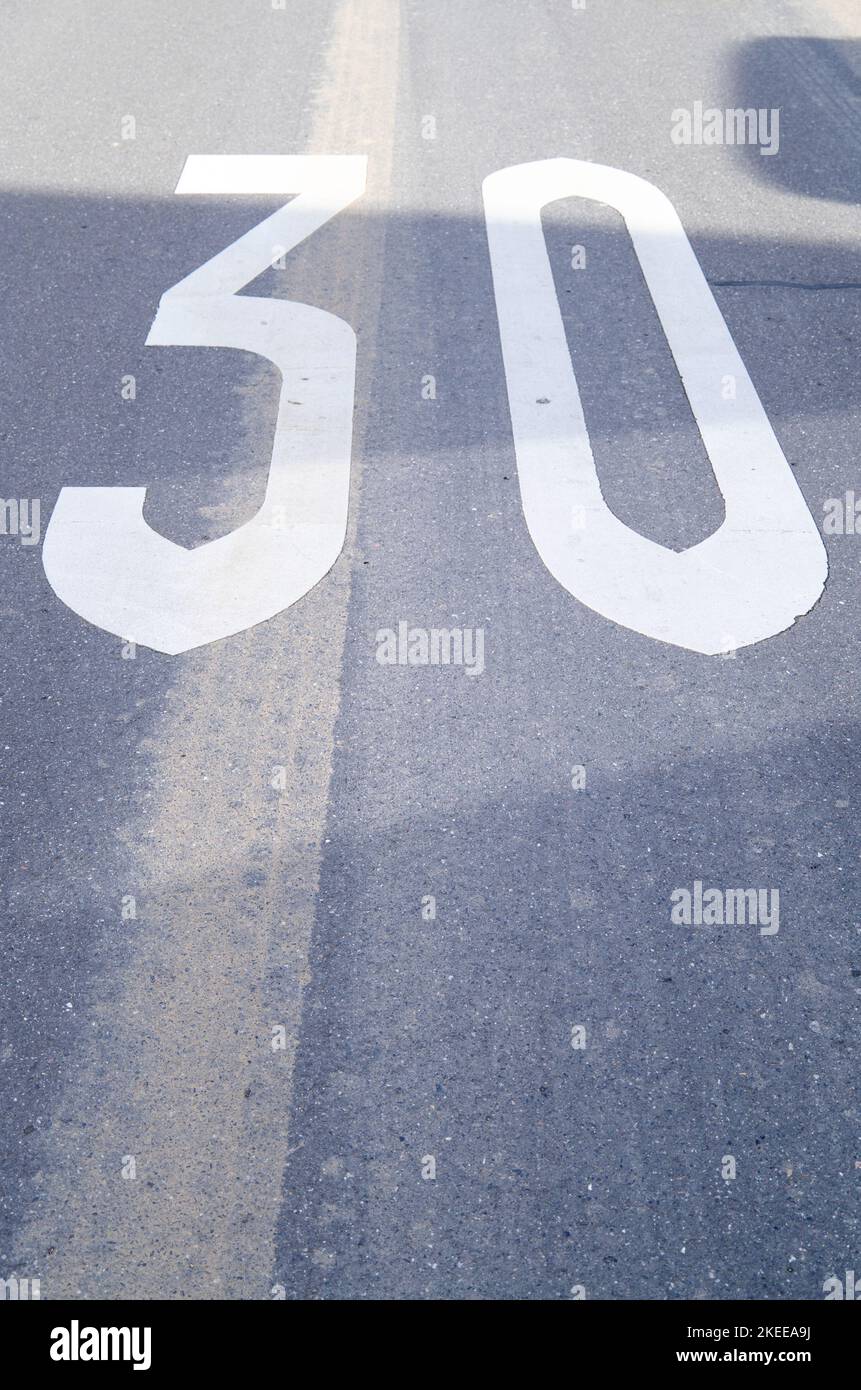 30 km h painted on hi-res stock photography and images - Alamy