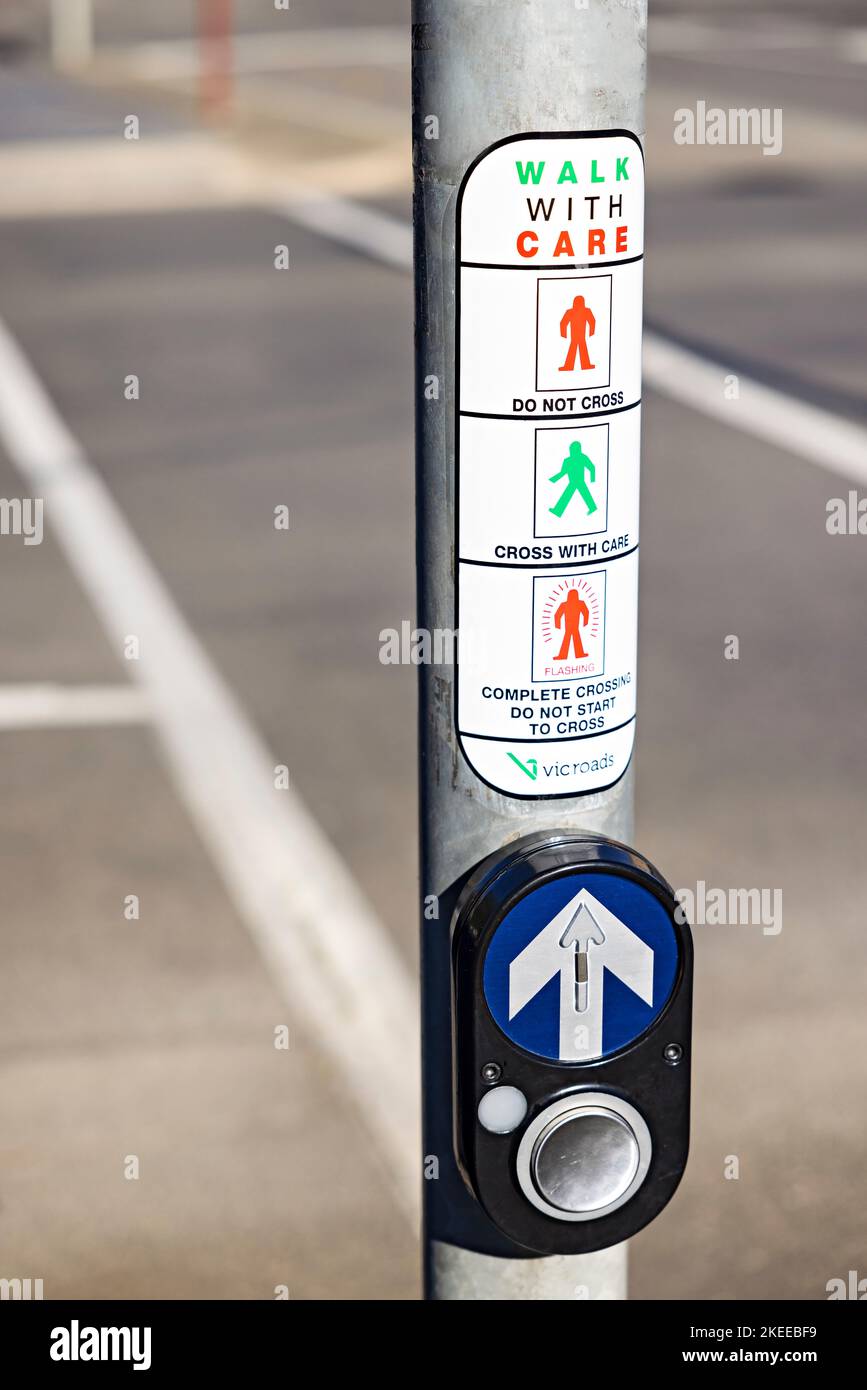 Ballarat Australia / Pedestrian crossing signal pole in Lydiard Street ...