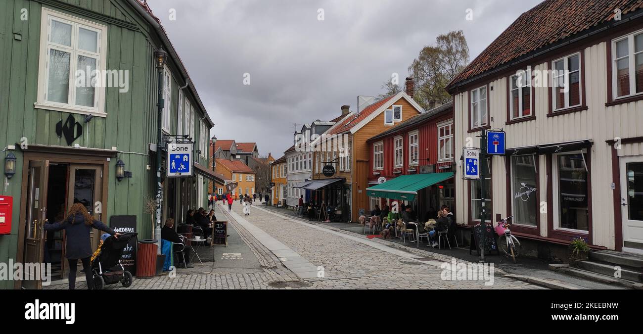 Trondheim, Norway - 8 May 2022: Nedre Baklandet Stock Photo - Alamy