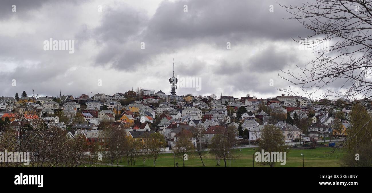 Trondheim, Norway - 8 May 2022: Panoramic view of Trondheim and ...
