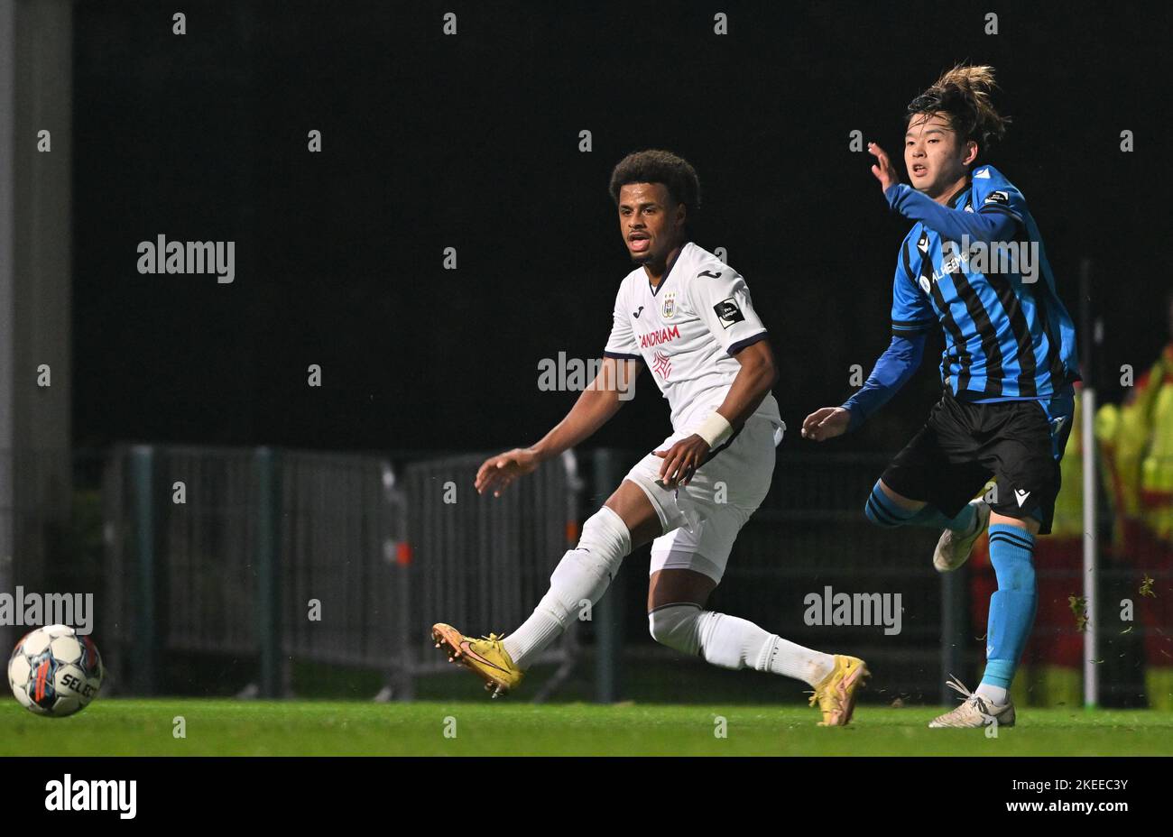 Roeselare, Belgium. 11th Nov 2022, Ilay Camara (57) of RSCA Futures ...
