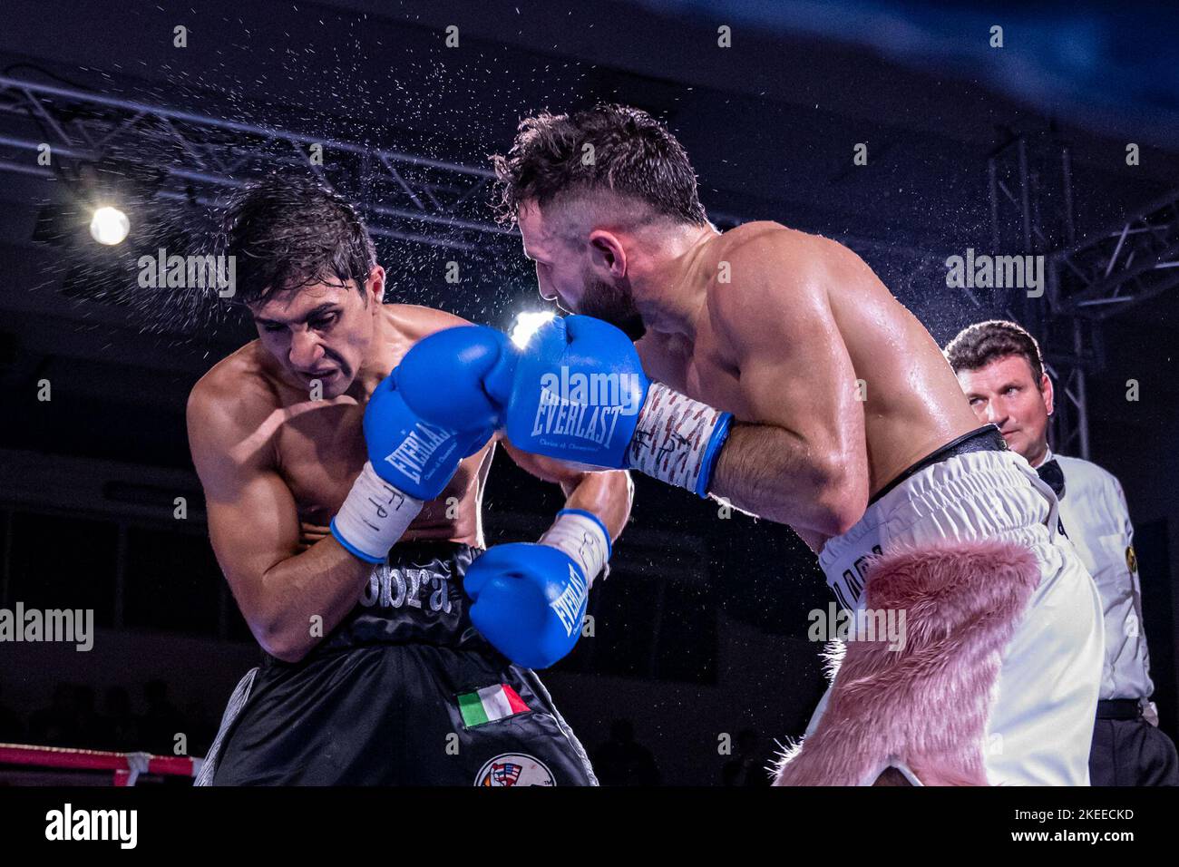 Daniel Spada vs Marvin Demollari during boxing match valid for the ...