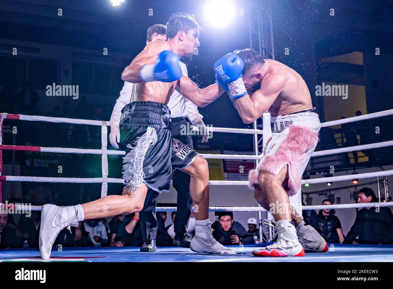 Daniel Spada vs Marvin Demollari during boxing match valid for the ...