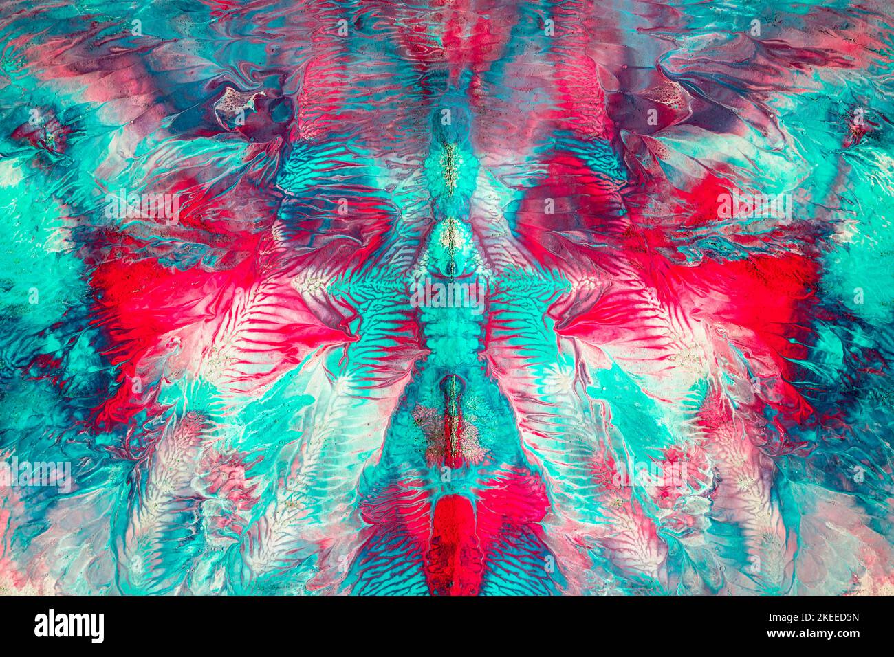 Texture created with acrylic paint mixed with organic and whimsical ...