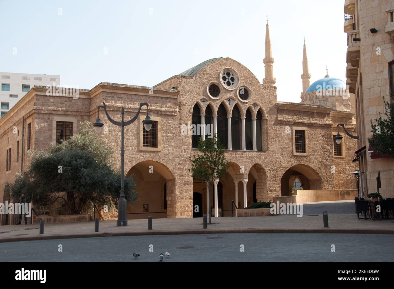 Facade of St George Orthodox Cathedral, Beirut, Lebanon, Middle East ...
