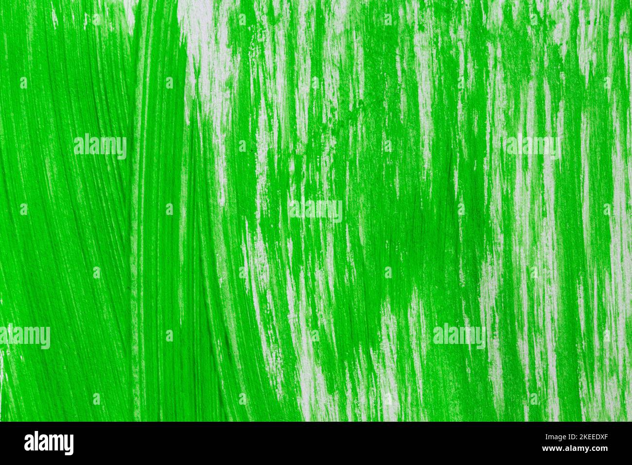 acrylic green paint texture background hand made brush on paper Stock ...