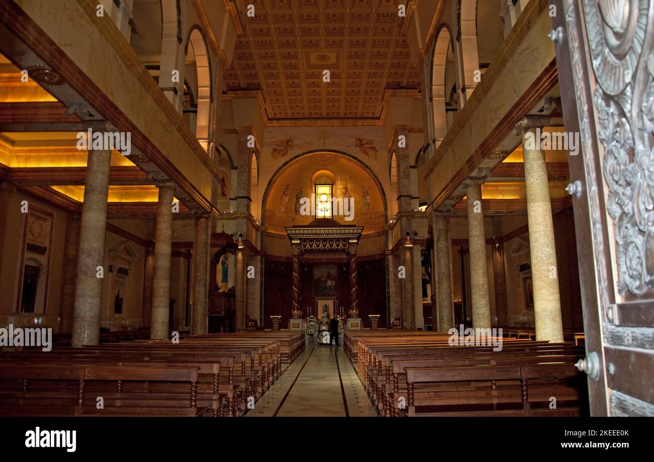 Altar and Main Aisle, Saint Georges Maronite Cathedral, Beirut, Lebanon ...