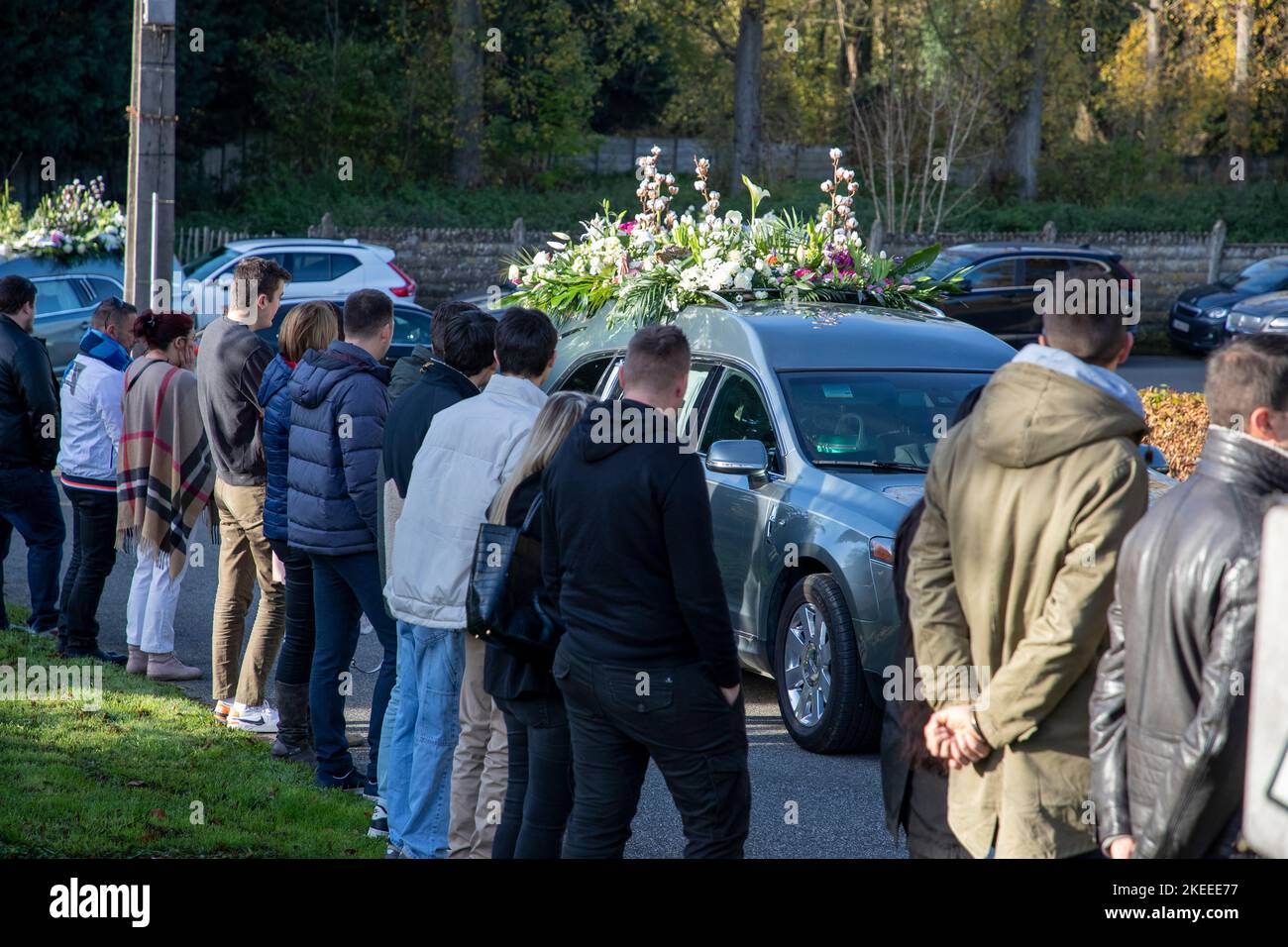 Illustration picture shows a funeral ceremony of Margaux Remacle and ...
