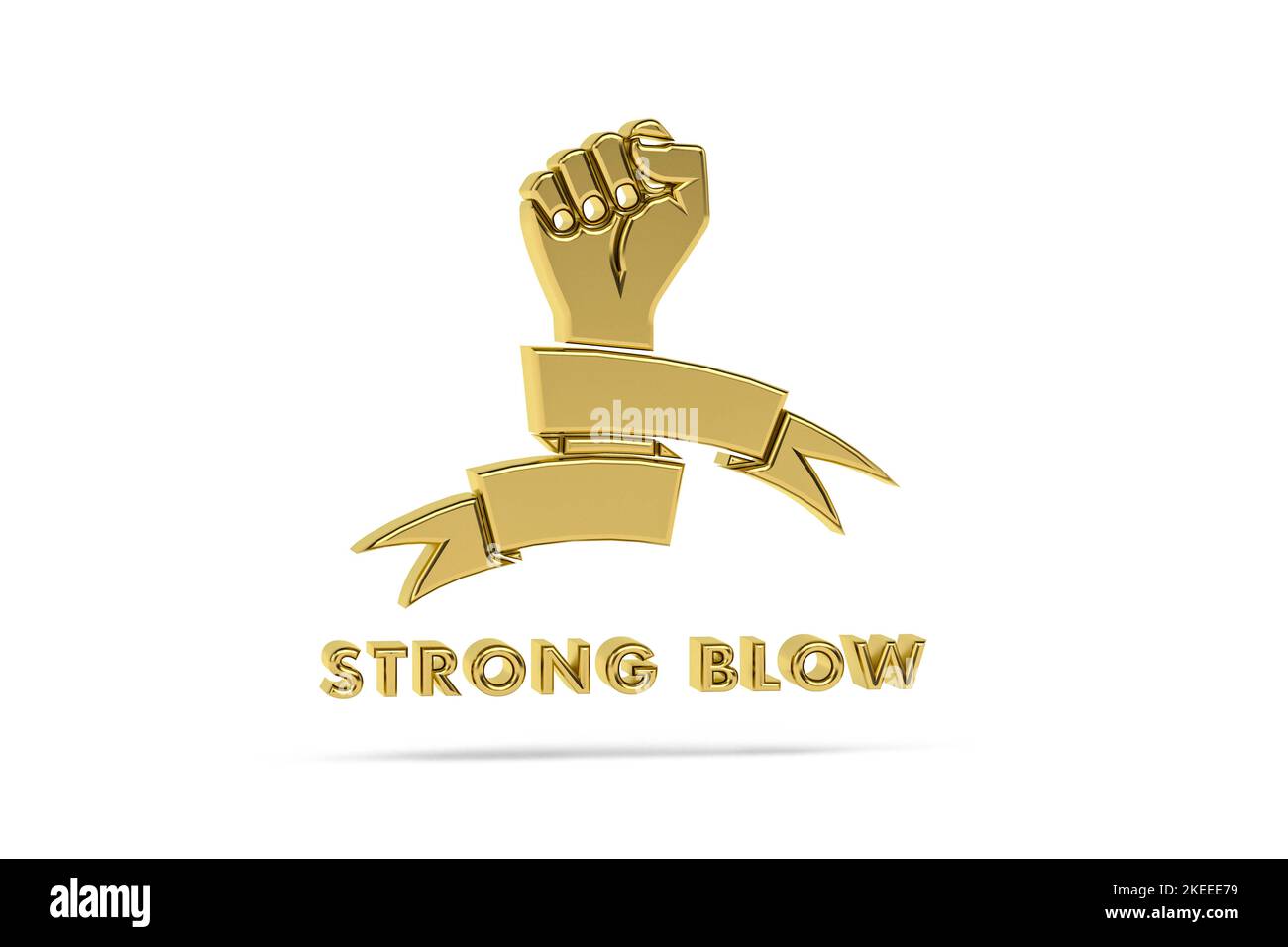 Golden 3d hit icon isolated on white background - 3d render Stock Photo ...