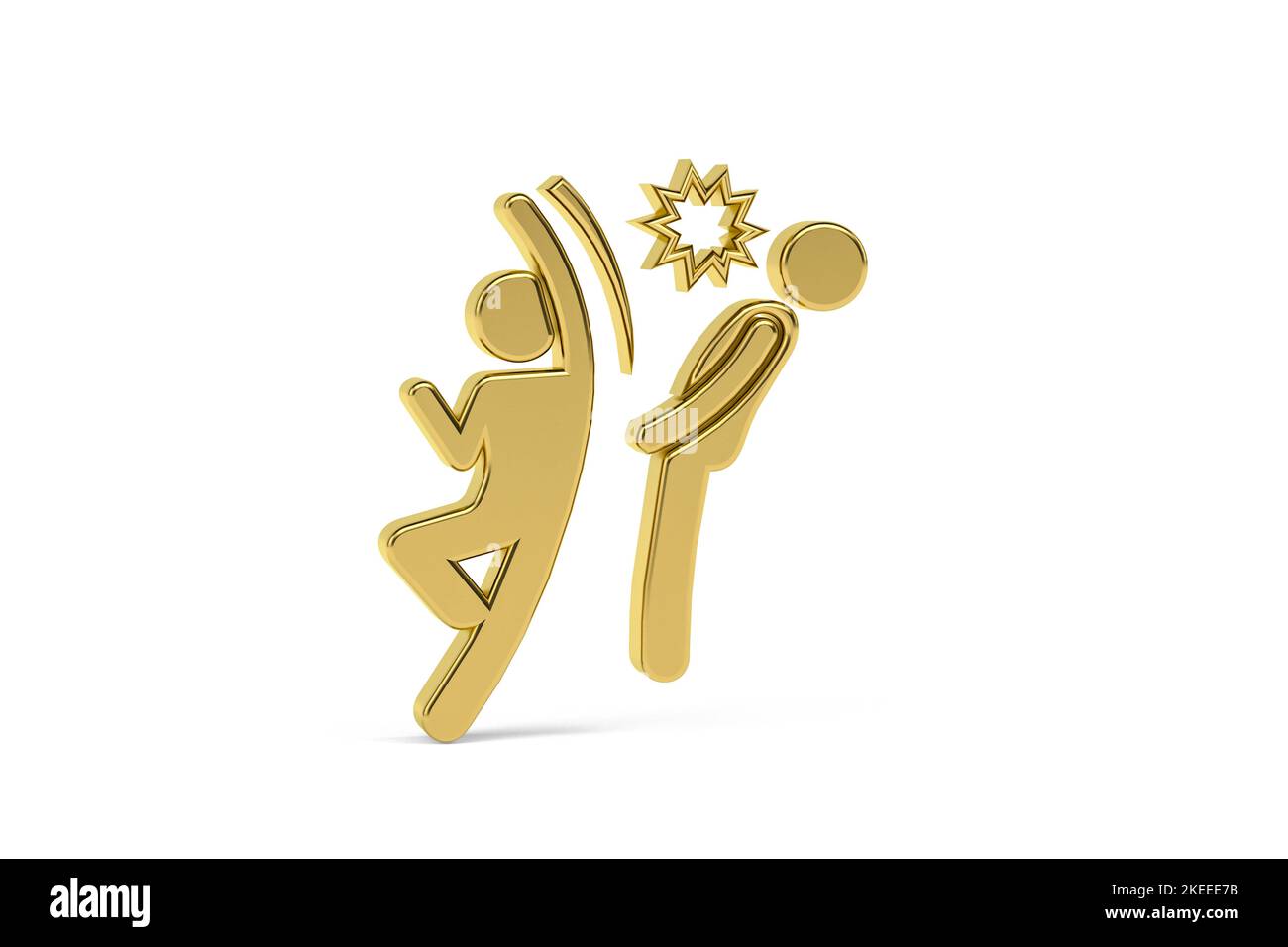 Golden 3d hit icon isolated on white background - 3d render Stock Photo ...