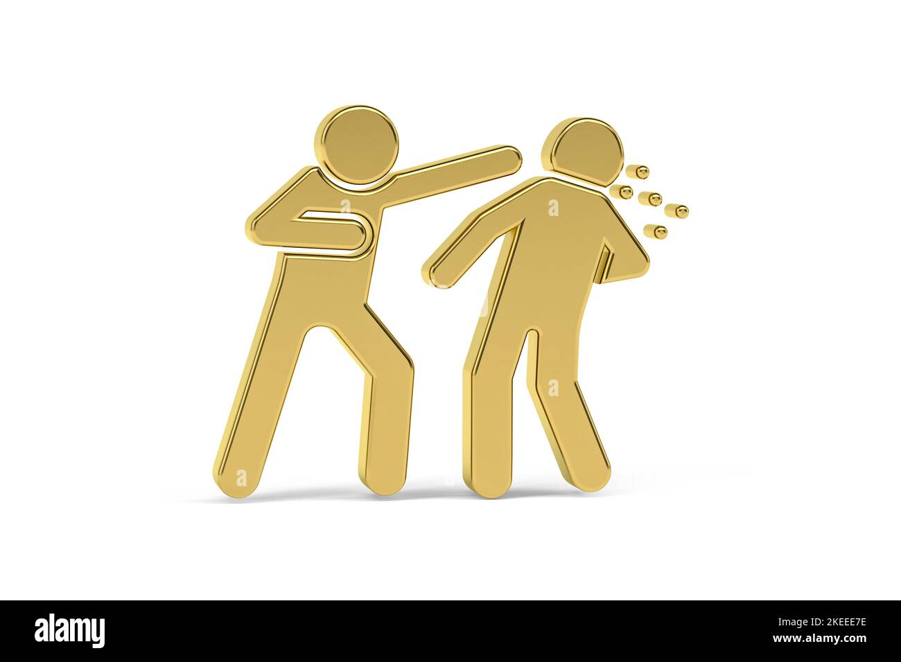 Golden 3d hit icon isolated on white background - 3d render Stock Photo ...