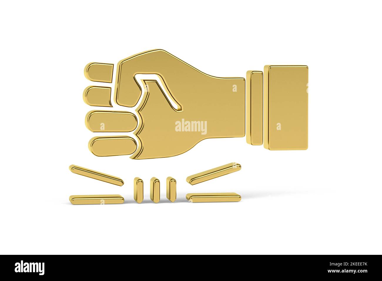 Golden 3d hit icon isolated on white background - 3d render Stock Photo ...