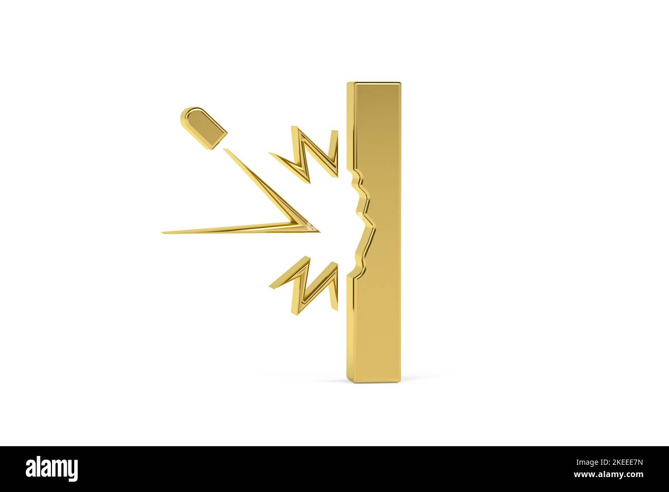 Golden 3d hit icon isolated on white background - 3d render Stock Photo ...