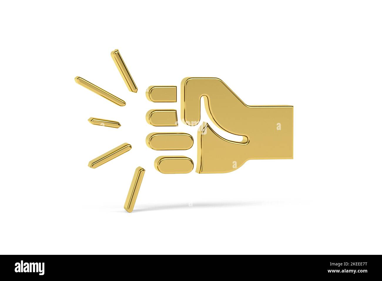 Golden 3d hit icon isolated on white background - 3d render Stock Photo ...