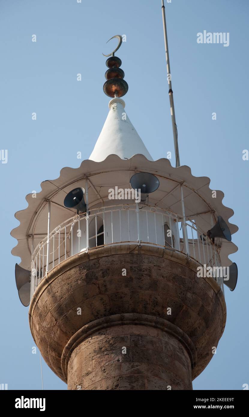 Minaret, Mosque, Beirut, Lebanon, Middle East. Top of minaret Stock ...