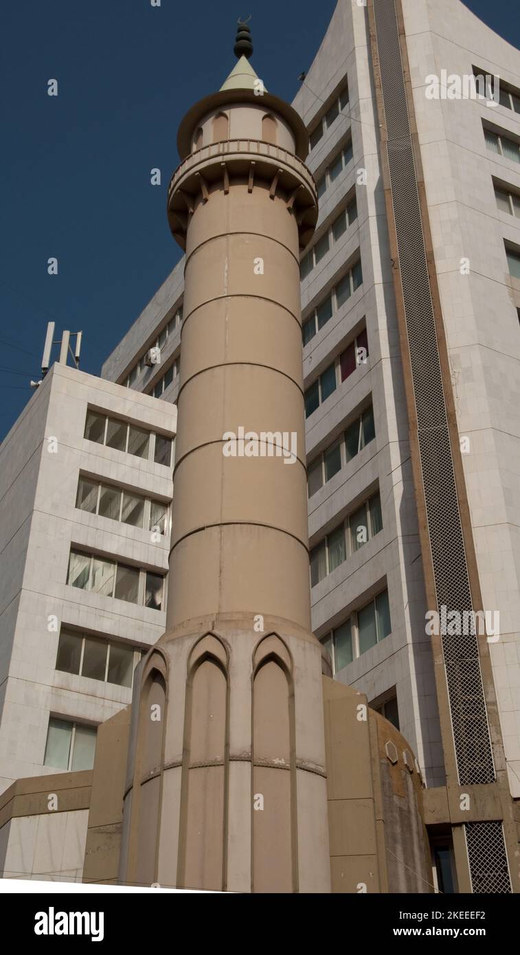 Minaret, Mosque, Beirut, Lebanon, Midde East. Mosque surrounded by ...