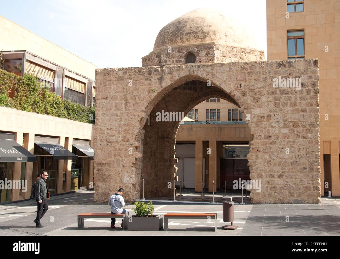 Old Souk Gate, Beirut, Lebanon, Middle East. Modernised souk (shopping ...
