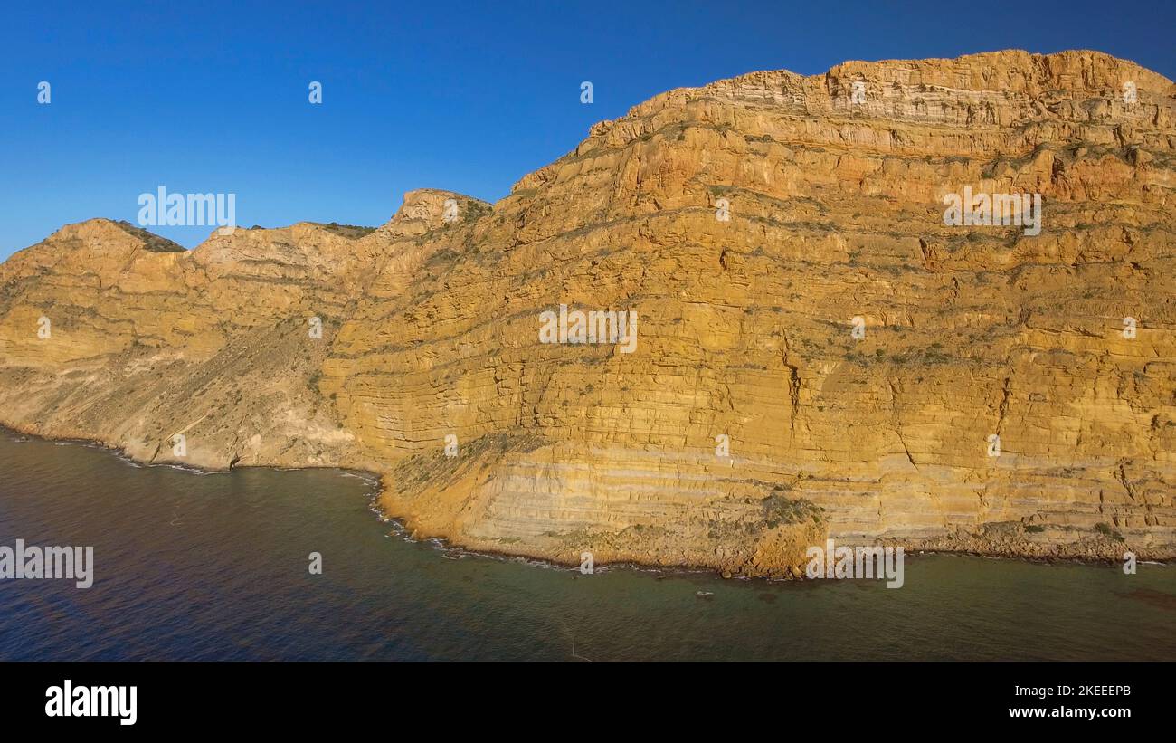 Sierra Helada cliffs from the sea, Benidorm, Alicante province, Spain ...