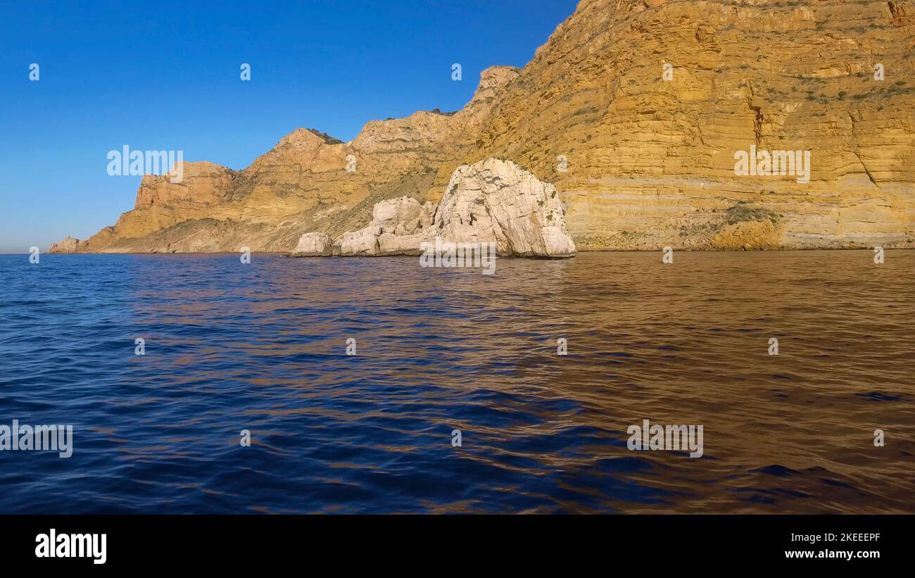 Sierra Helada cliffs and Mitjana island from the sea, Benidorm ...