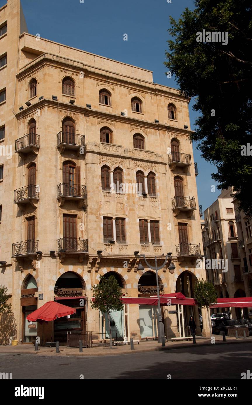 Traditional Building, Place d'Etoile (Nejmeh Square), Beirut, Lebanon ...