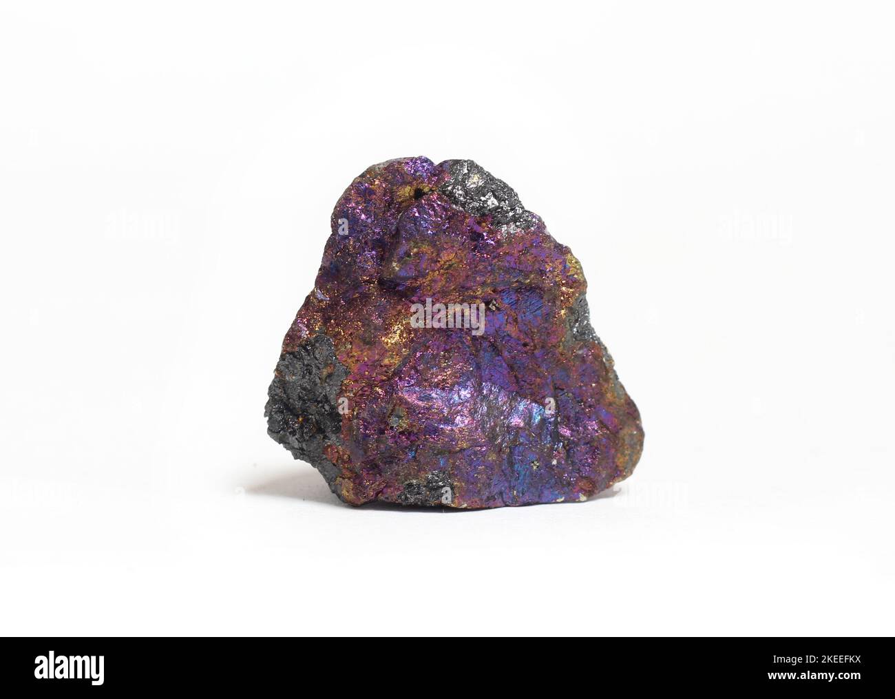 Peacock Ore Specimen Isolated on White Background Chakra Stones Stock ...