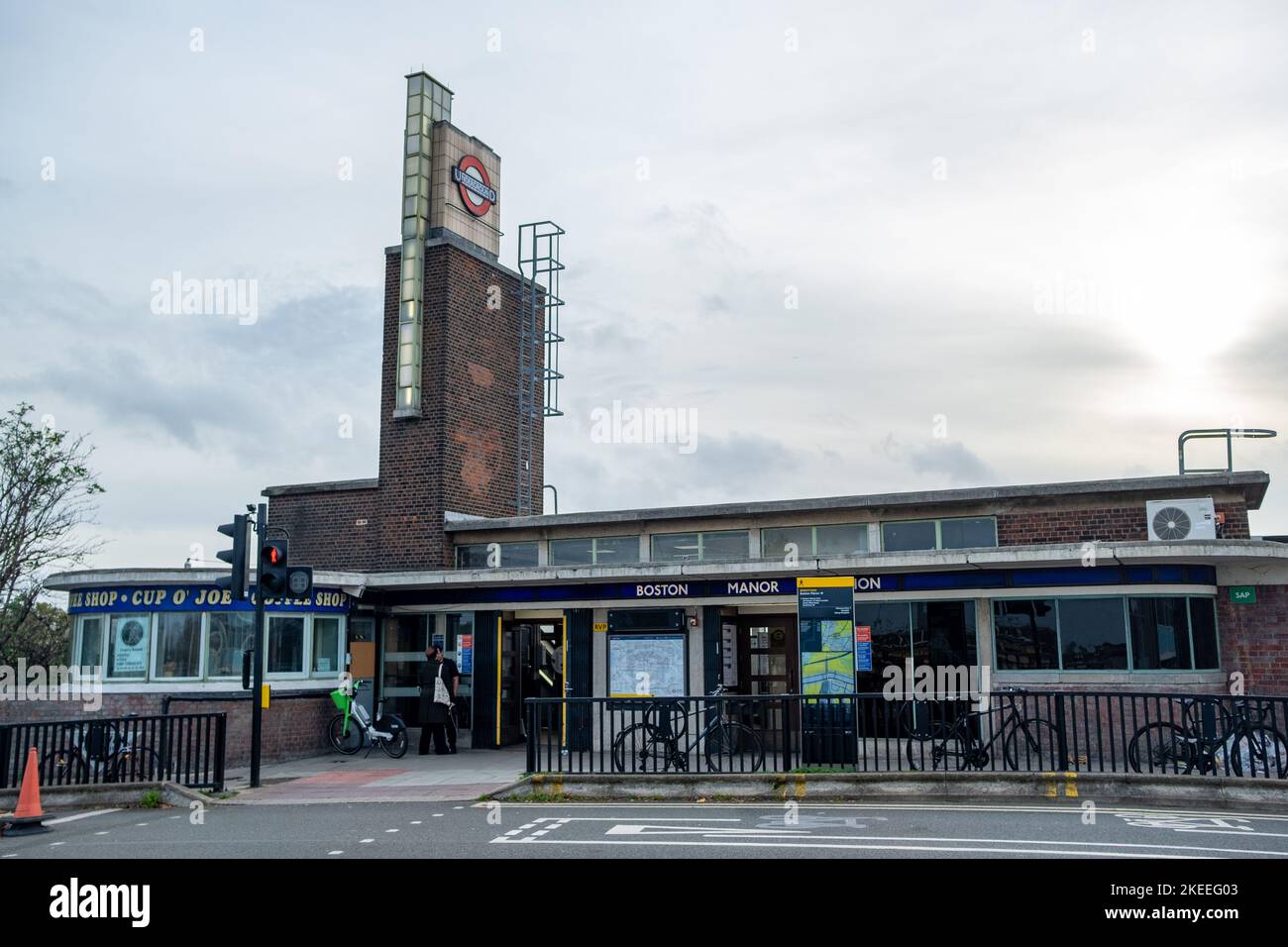 London- November 2022: Boston Manor Underground Station, a Piccadilly ...