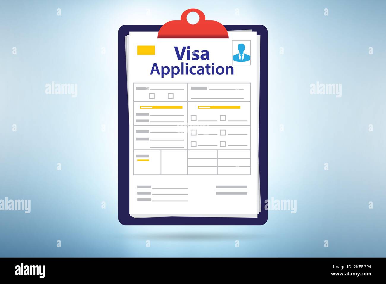 Visa application concept for the travel Stock Photo - Alamy