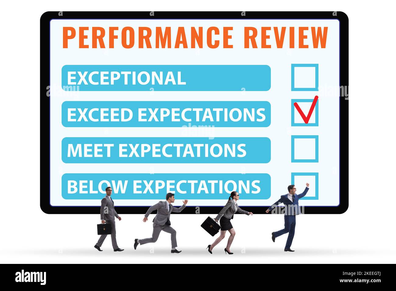 Employee annual performance review business concept Stock Photo - Alamy