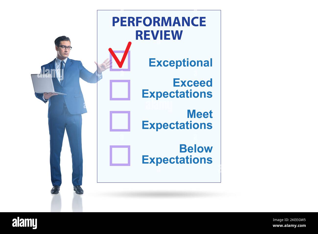 Employee annual performance review business concept Stock Photo - Alamy