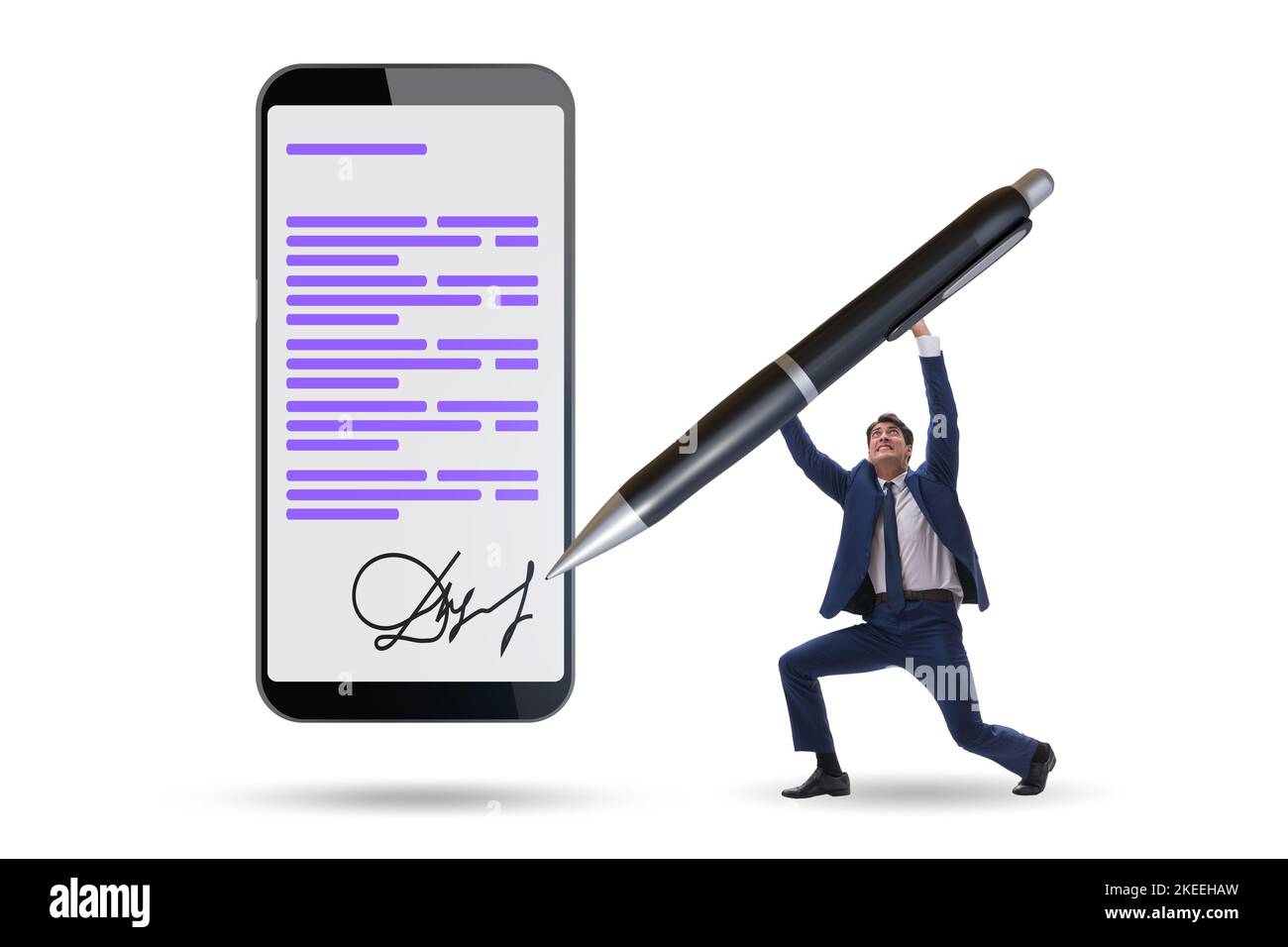 Electronic signature concept in business Stock Photo - Alamy