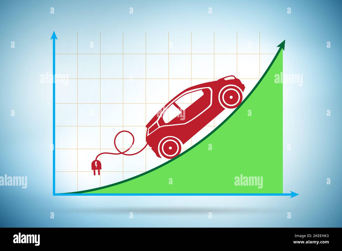 Growth of the electric car usage concept Stock Photo - Alamy