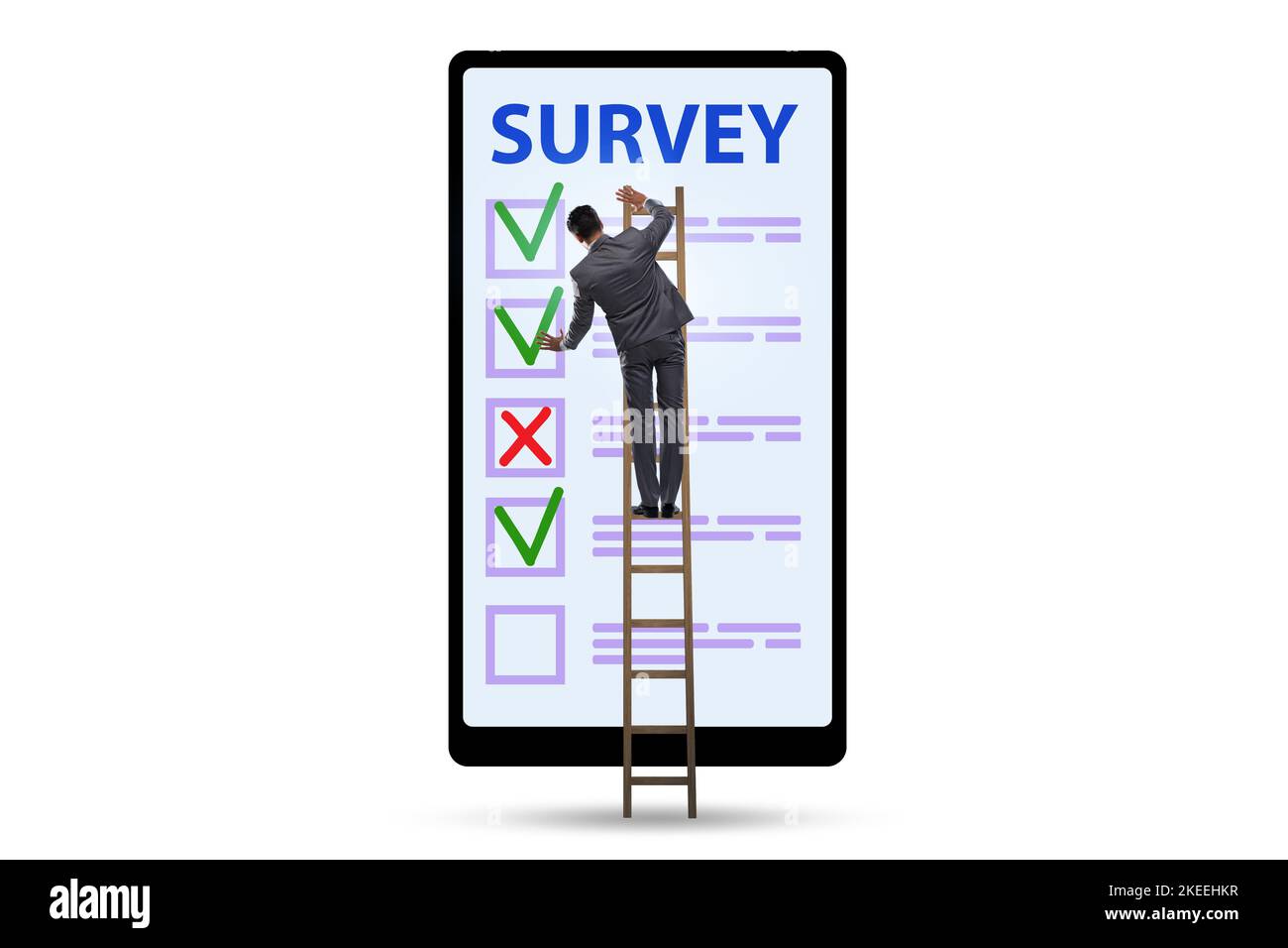 Survey questionnaire with the tick boxes Stock Photo - Alamy