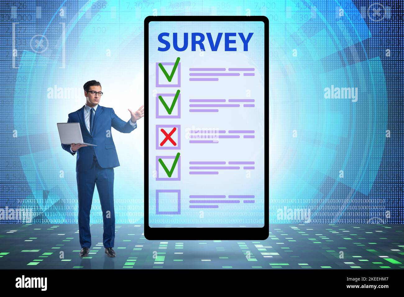 Survey questionnaire with the tick boxes Stock Photo - Alamy
