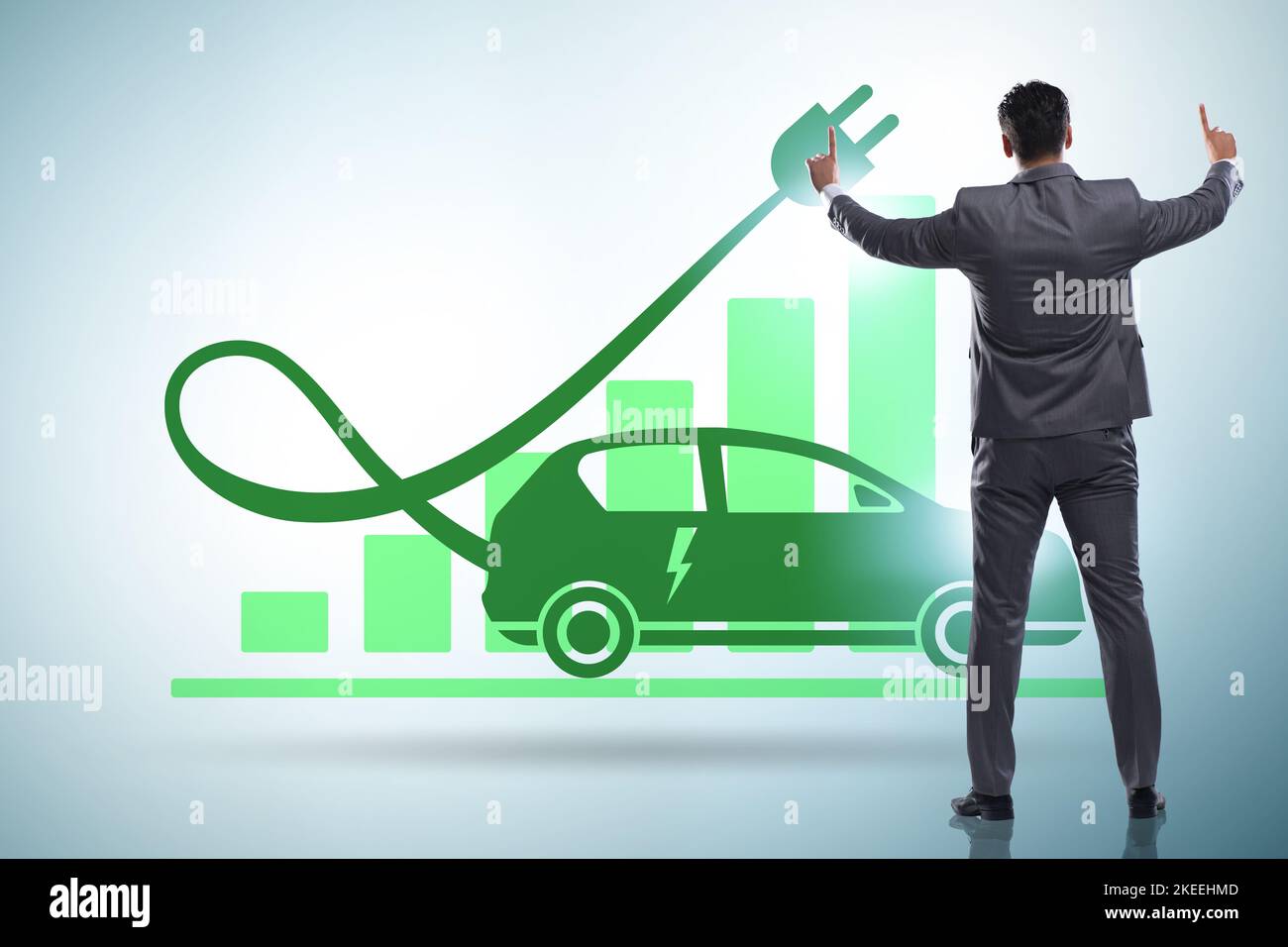 Growth of the electric car usage concept Stock Photo - Alamy