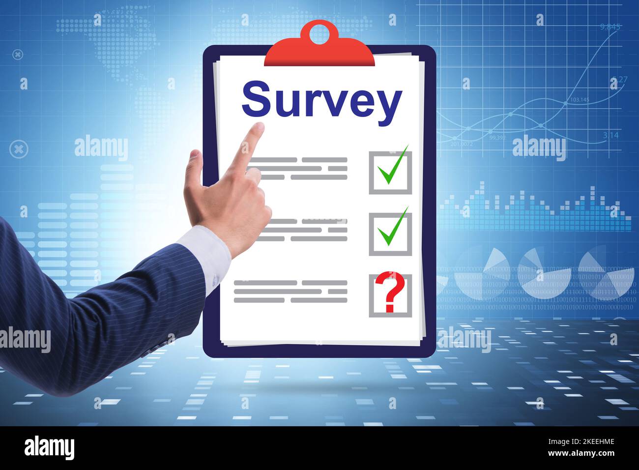 Survey questionnaire with the tick boxes Stock Photo - Alamy