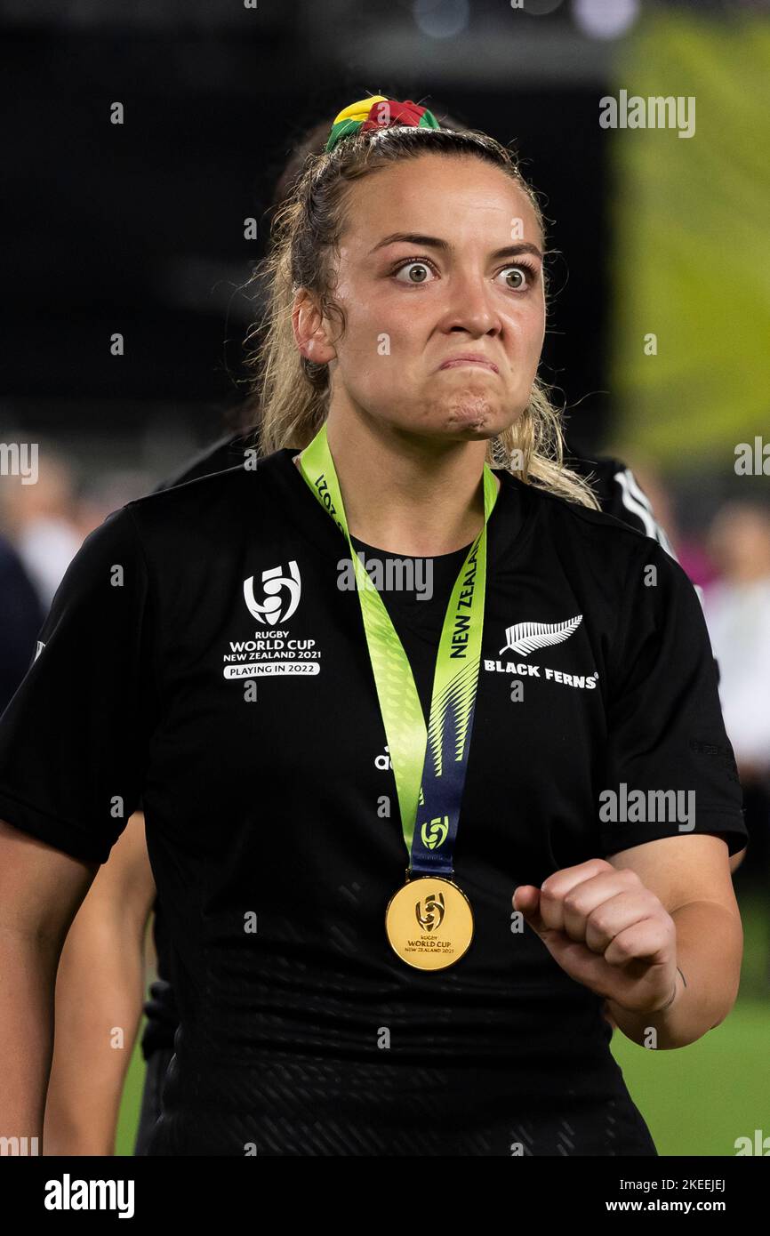 New Zealand's Renee Holmes performing the Haka following the Women's ...