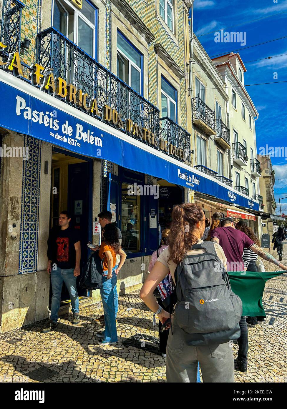 Lisbon, Portugal, inside Local Portuguese Bakery Shop, Baked Custard ...