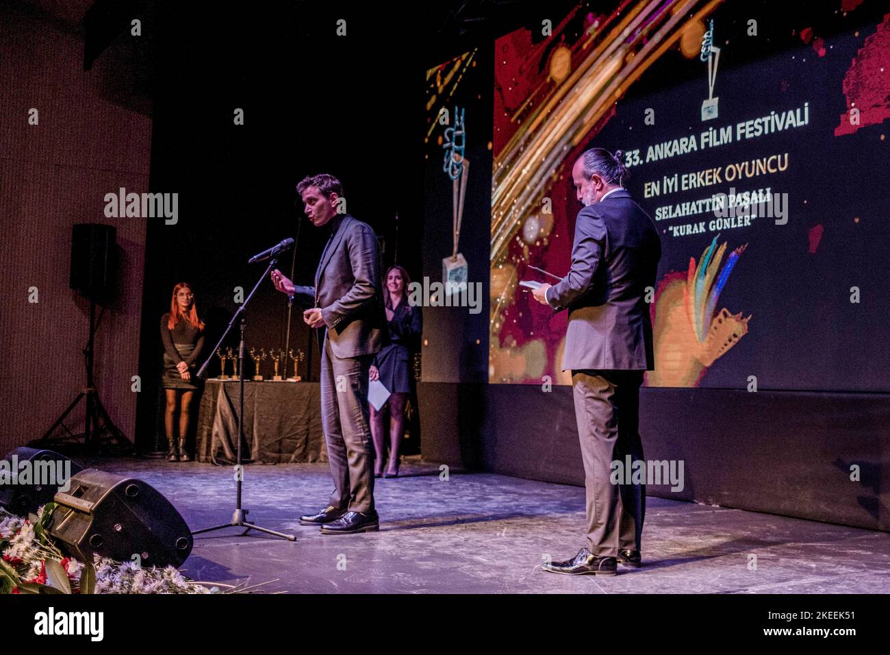 Ankara, Turkey. 11th Nov, 2022. Selahattin Pasali won the best actor ...