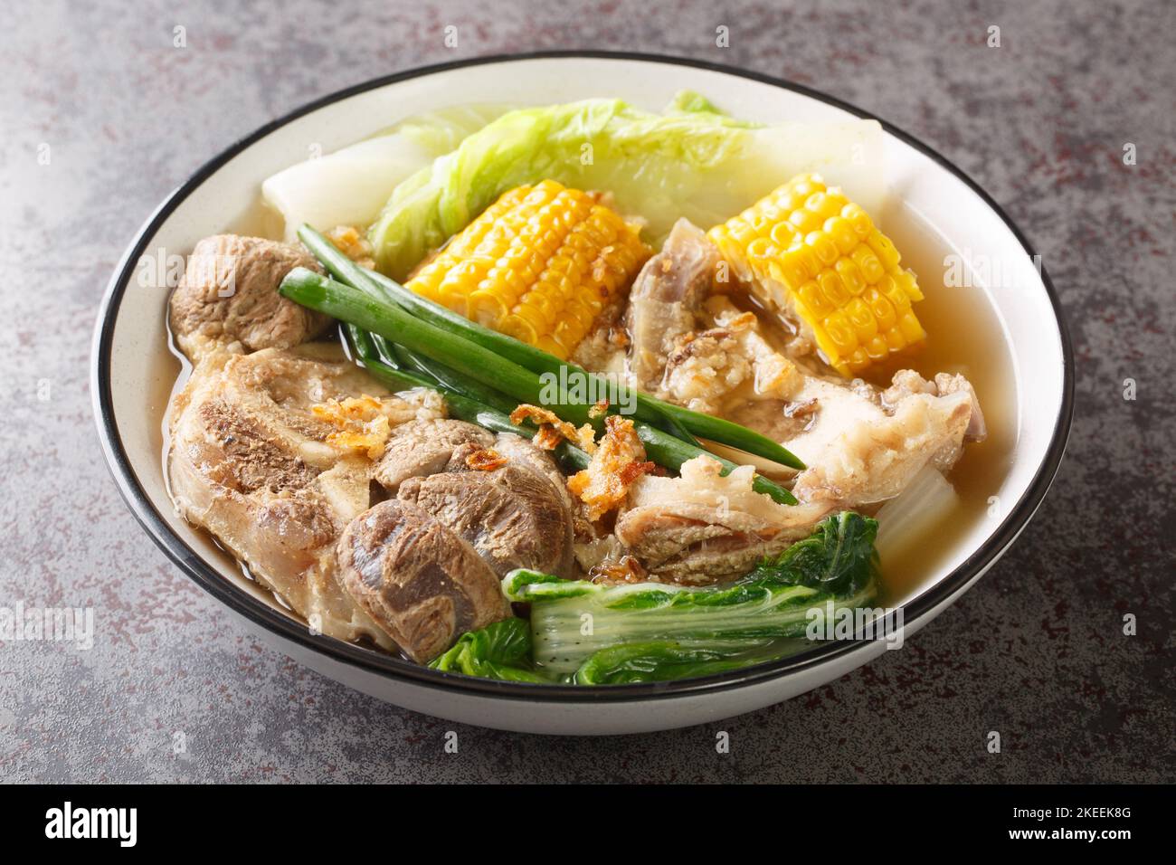 Bulalo is a Filipino stew made from beef shanks and marrow bones ...