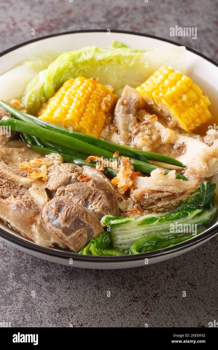 Beef Bulalo is a popular Filipino beef soup with vegetables such as ...