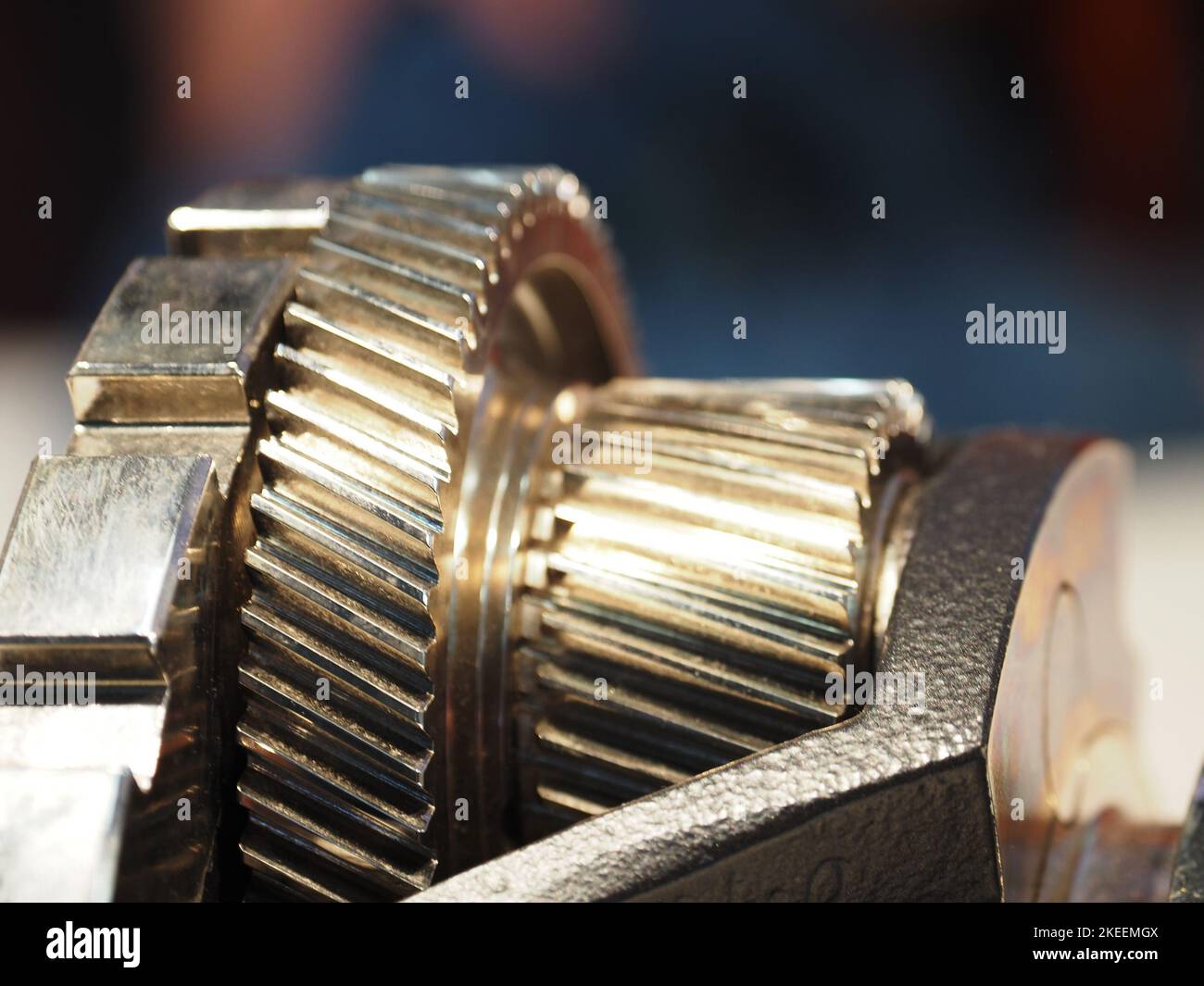 Clouse up og detail of internal combustion engine at the Mercedes-Benz ...