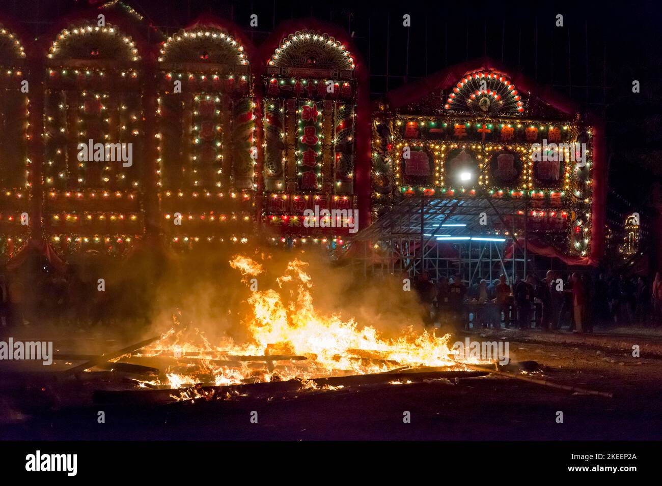 The burned remains of the effigy of the Ghost King at the climactic ...