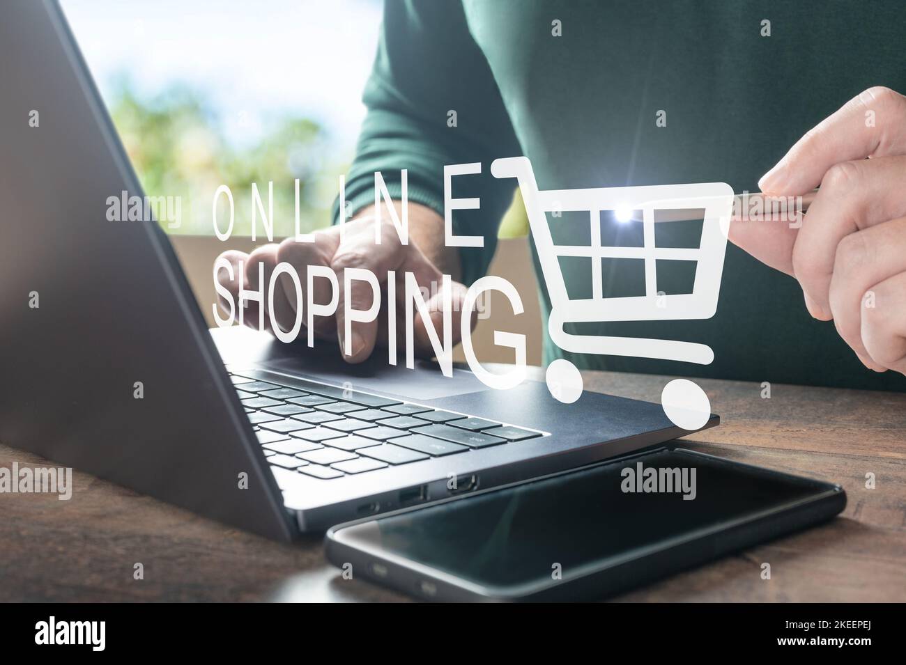 Online shopping. Order in online store, shopping on internet, concept ...