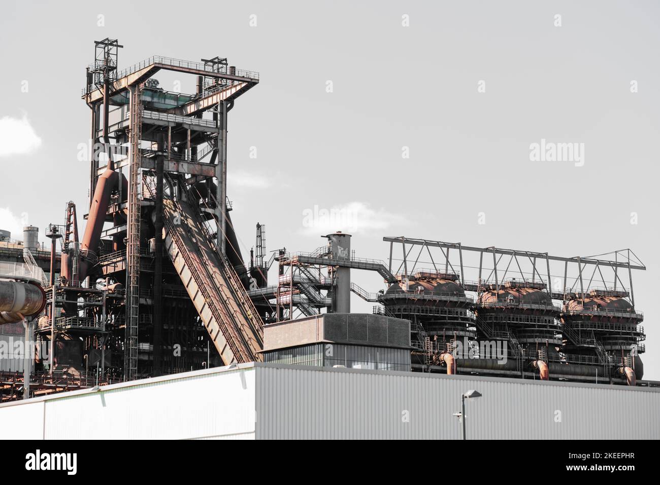 old rusty metal construction from coal mine industry Stock Photo - Alamy